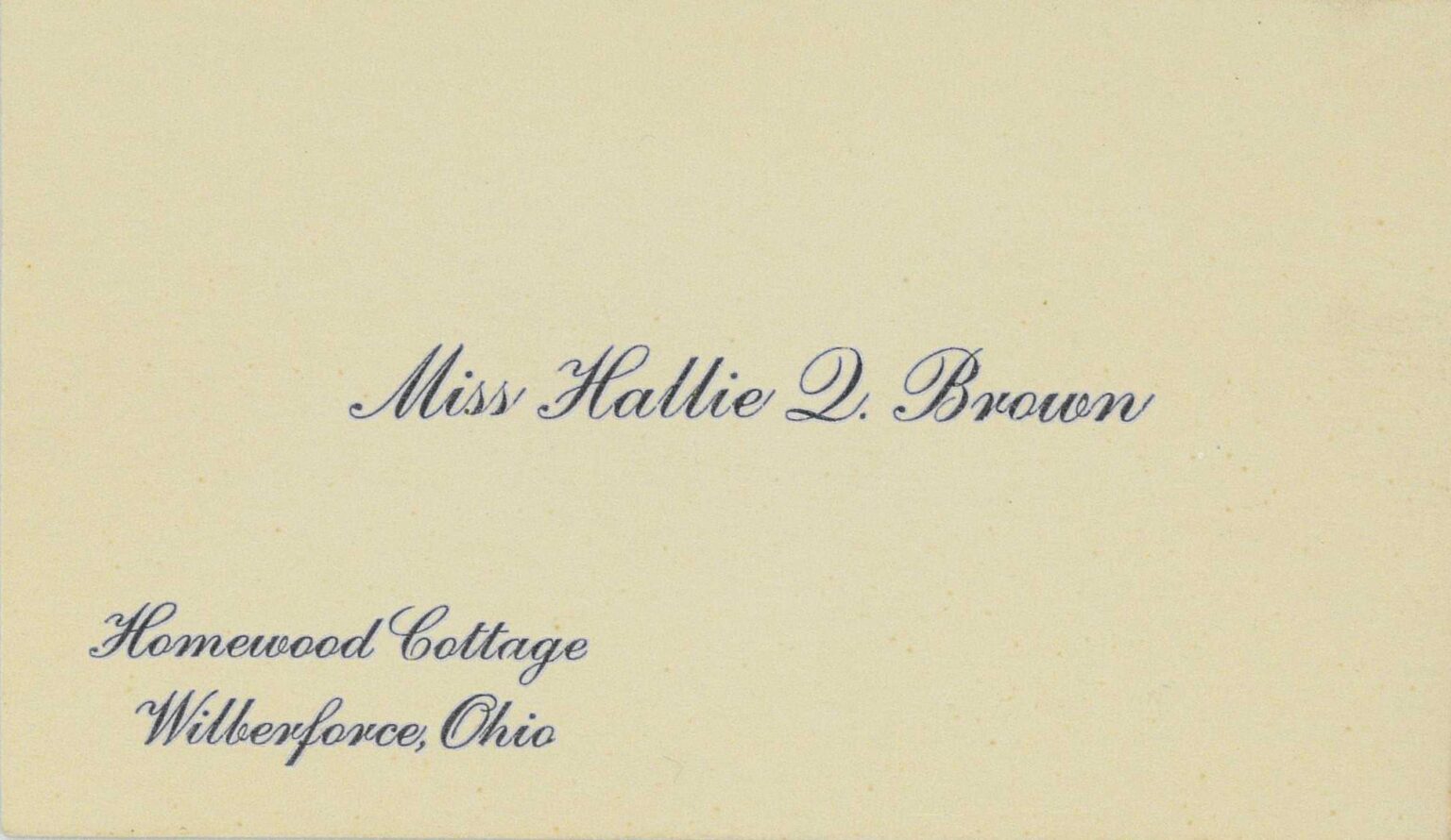 Remembering a Forgotten Legend: Hallie Q. Brown - Ohio History Connection